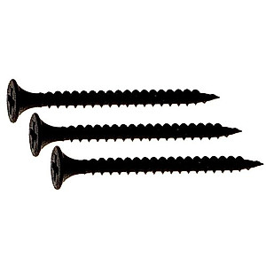 Prime Source, Black, Grip-Rite 158DWS25BK 6-by-1-5/8-Inch Fine Thread Drywall Screws with Bugle Head, 25-Pound Bucket, 1.625 inches