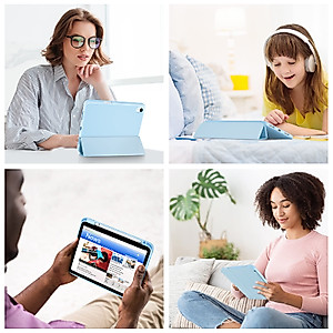 ProCase for iPad 10th Generation Case with Pencil Holder, iPad Case 10th Gen (2022 Model) 10.9 Inch iPad 10 Case, 10th Gen iPad Cases Cover with Pen Holder for iPad 10th Generation -SkyBlue