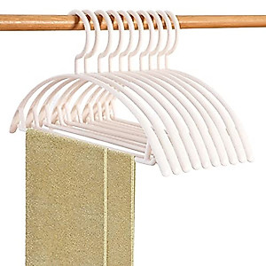 xiaoguozi Clothes Hanger,Hangers Space Saving Lightweight & Non Slip No Shoulder Bump Suit Hangers for Coat, Sweater, Jackets, Shirts, White