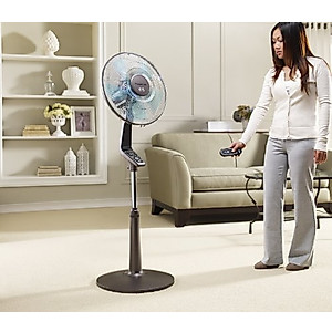 Rowenta VU5550 Turbo Silence Oscillating Fan, Standing Fan, 4 Speed Fan with Remote Control
