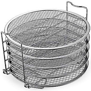 SICHEER Dehydrator Rack Stainless Steel Stand Accessories Compatible with Ninja Foodi Pressure Cooker and Air Fryer 6.5 and 8 Qt, Compatible with Instant Pot Duo Crisp 8 Qt