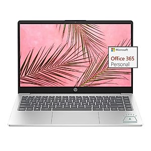 HP Newest 14" FHD Ultral Light Laptop Computer, Quad-Core Intel N200 Processor, 8GB RAM, 128GB SSD, 1 Year Microsoft Office 365, Backlit Keyboard, WiFi 6, Webcam, HDMI, Type-C, w/CUE Accessories