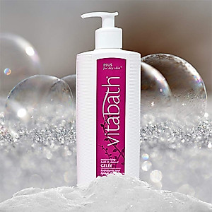 Vitabath Plus For Dry Skin Moisturizing Bath & Shower Gel Wash Replenishing Oils Deeply Hydrate & Soothe Dryness, Body Cleanser, Skin Restore & Foaming Gelee Bath - 32 oz