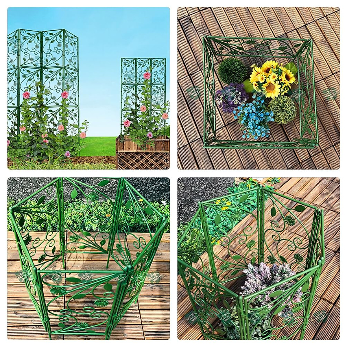 Didiseaon 6pcs Tomato Support Garden Fence Edging Orchid Support Stakes Decorative Garden Edging Lawn Fence Pot Plants Indoor Vine Plant Climbing Stand Planter Climbing Vine Fiberglass Rod