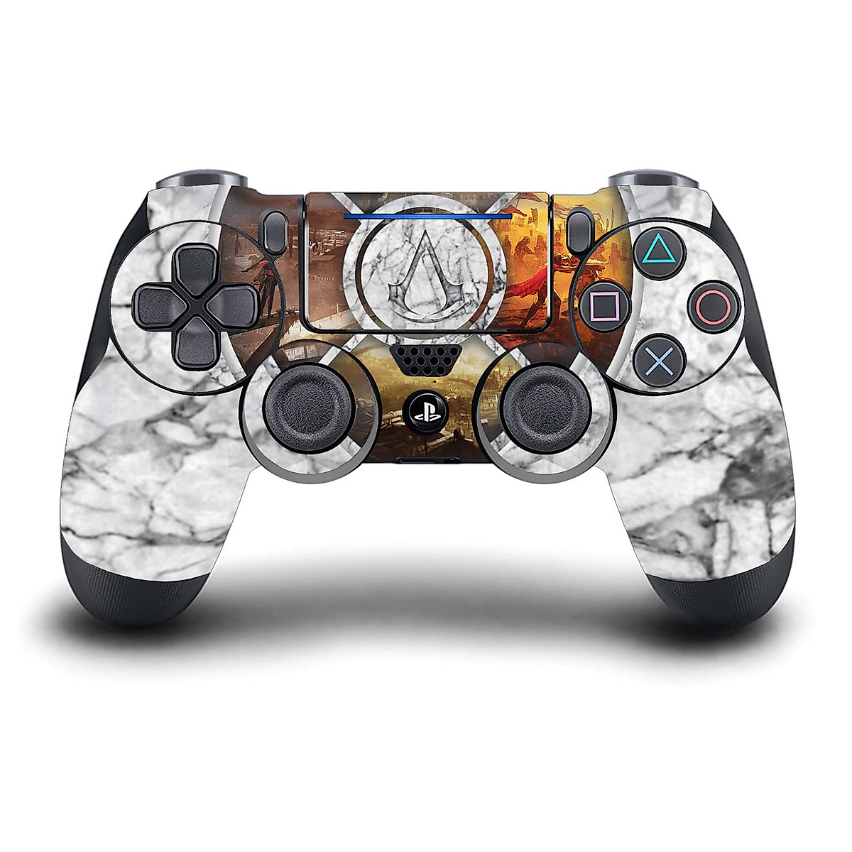 Head Case Designs Officially Licensed Assassin's Creed Logo Brotherhood Graphics Vinyl Sticker Gaming Skin Decal Cover Compatible With Sony PlayStation 4 PS4 Console and DualShock 4 Controller Bundle