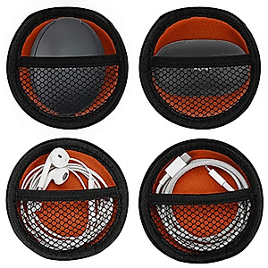 Geekria Shield Earbuds Case Compatible with Sony CRE-C10/CRE-E10/LinkBuds UC True Wireless Earbuds, Replacement Hard Shell Travel Carrying Bag with Cable Storage (Black)