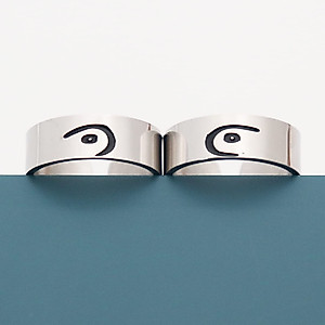 Djhteng Friendship Gift Best Friend Boobs Stacking Ring Set of 2 Stainless Steel Adjustable Rings for Sisters Bestie BFF (Boobs Ring S)