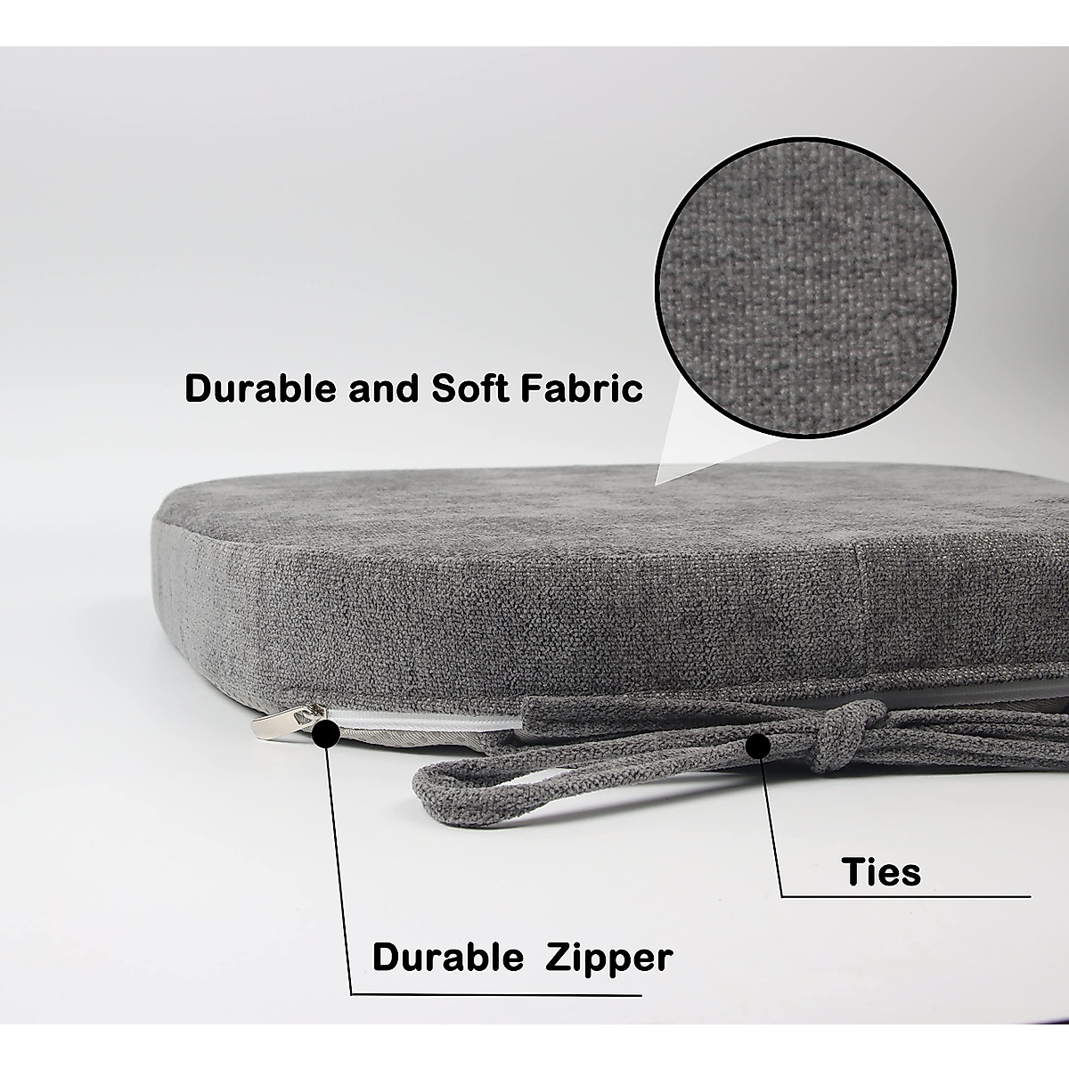 Loveboat Metal Chair Cushions, 14x14 Inches Metal Dining Chair Pads with Ties for Tolix Style Metal Chairs 2 Pack Navy