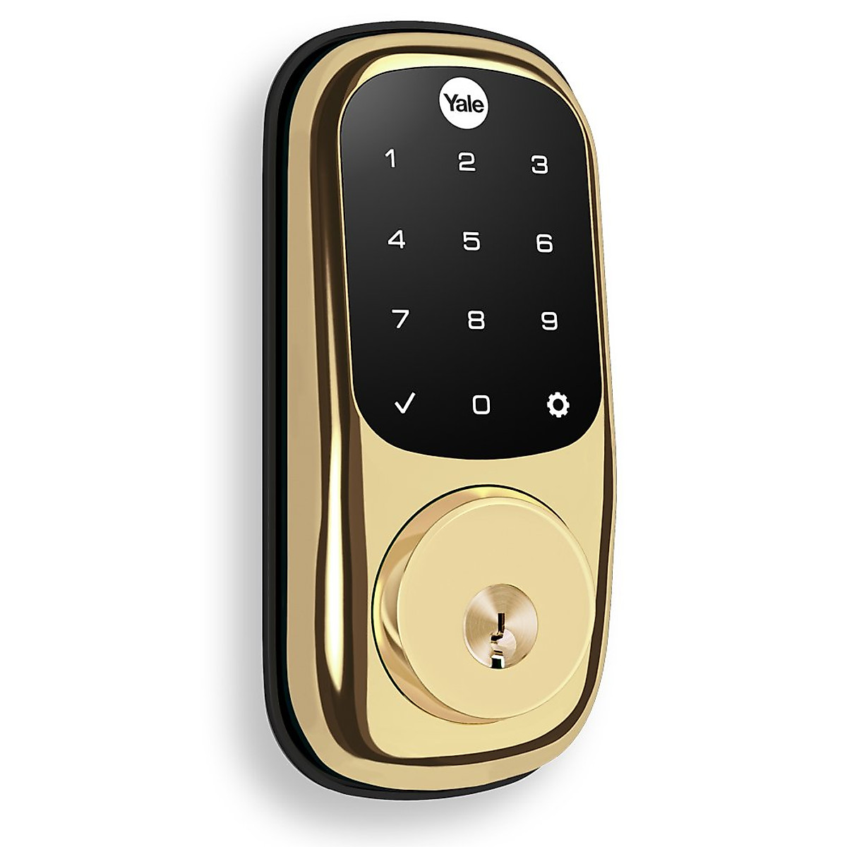 Yale Assure Lock with Z-Wave - Smart Touchscreen Deadbolt -Works with Ring Alarm, Samsung SmartThings, Wink and More (Hub required, sold separately) - Polished Brass