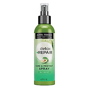 John Frieda Detox and Repair Care & Protect Spray, Styling Spray for Dry and Tangled Hair, 6.77 Ounce