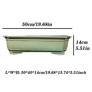 Planters Rectangular Extra-Large Bonsai Flower Pot Indoor and Outdoor Courtyard Balcony Floor-to-Ceiling Plant Pot (Bottom Punch) Flower Pot