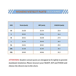 Seaskin Womens Wetsuit Pants 2mm for Diving Swimming Water Sport