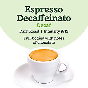Amazon Fresh Espresso Decaffeinato Dark Roast Aluminum Capsules, Compatible with Nespresso Original Brewers, Intensity 9/13, 50 Count (5 Packs of 10)