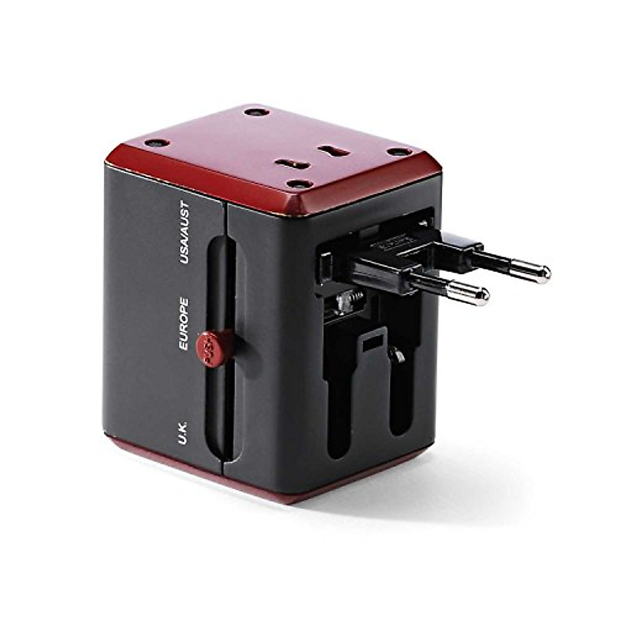 Samsonite Worldwide Power Adapter, Black/Red, One Size