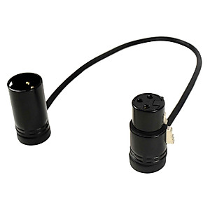 HQRP 2-Pack 3-Pin XLR Female to 3-Pin XLR Male Adjustable-Angle Low-Profile Cables Compatible with Sound Devices 302, 552, 633, 688, 788T Mixer/Recorder