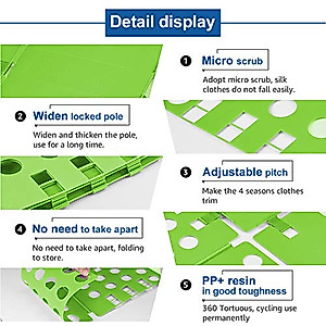 T Shirt Folding Board T Shirt Clothes Folder Laundry Organizer Easy and Fast for Kid and Adult to Fold Clothes Green