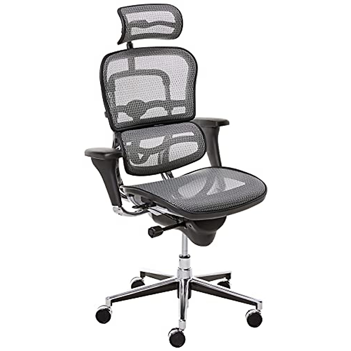 Ergohuman Eurotech ME7ERG GEN2 High Back Mesh Office Chair with Tilt Tension Control, Tilt Lock, Back Angle, Back Height, Synchro Tilt, Seat Height, Seat Depth, and Arm Height Adjustments, Grey