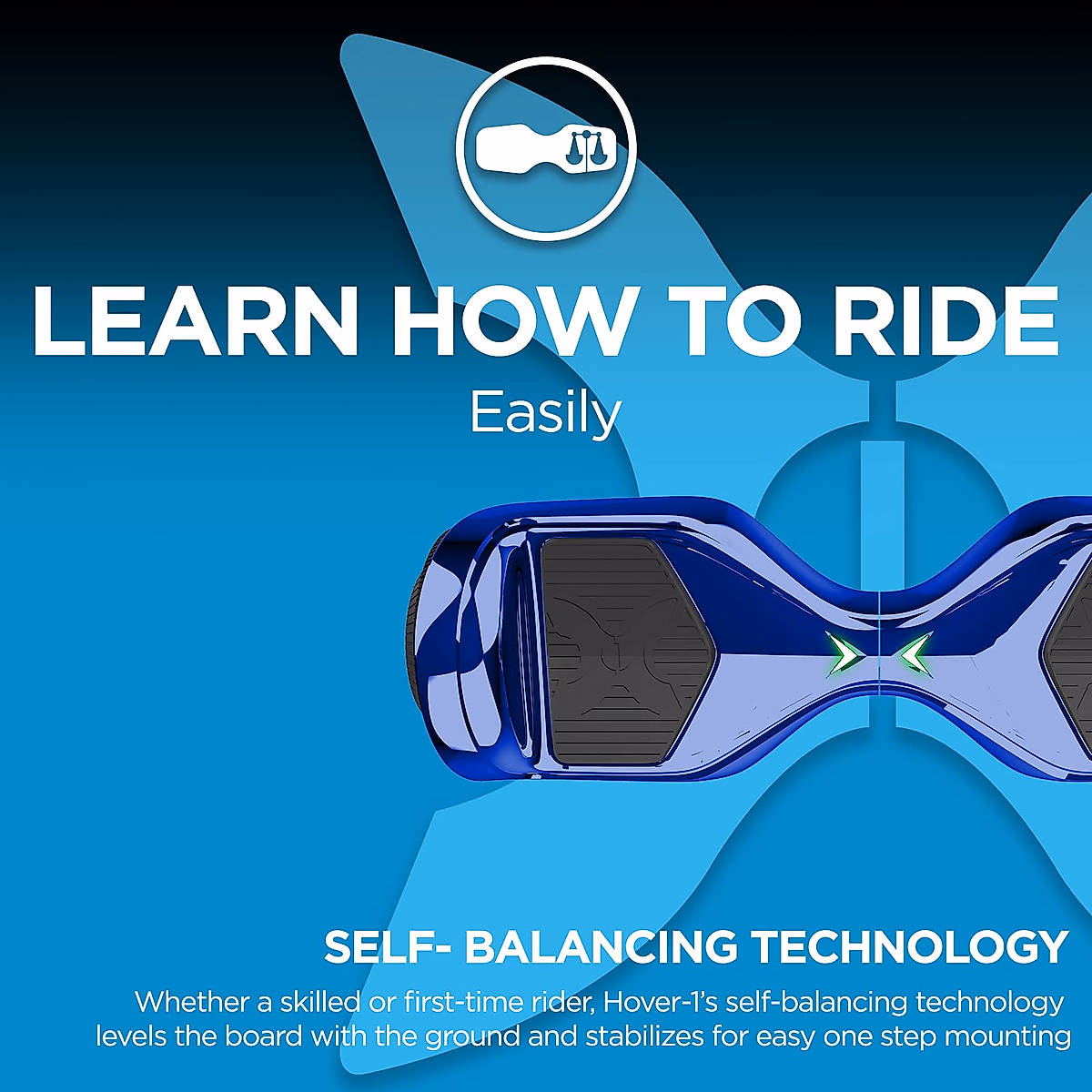 Hover-1 All-Star Hoverboard 7MPH Top Speed, 7MI Range, Dual 200W Motor, 5HR Recharge, 220lbs Max Weight, LED Wheels & Headlights Self Balancing Scooters