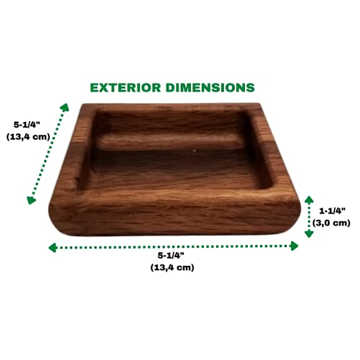 Catchall Tray 1 Section, Oak Wood Serving Tray Handmade by Hesse Woods from Sustainable Forests