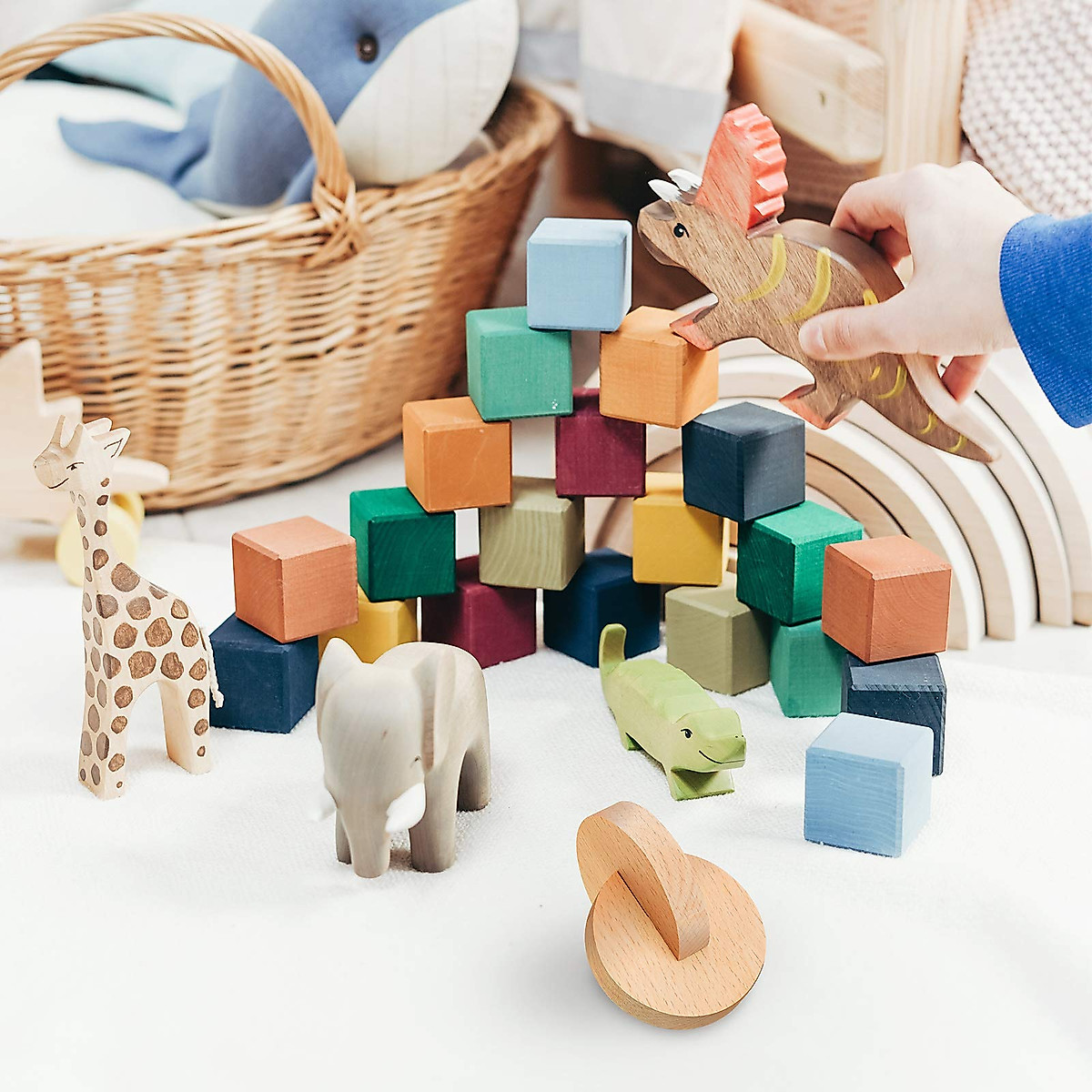 Skylety Interlocking Discs Montessori Toys for Educational Toys, Arts and Crafts Projects, Game Pieces and Ornaments