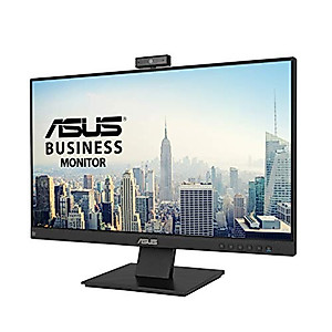ASUS BE24EQK 23.8” Business Monitor with 1080P Full HD IPS, Eye Care, DisplayPort HDMI, Frameless, Built-in Adjustable 2MP Webcam, Mic Array, Stereo speaker, Video Conference,BLACK