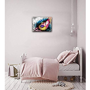 gbagutao Abstract Canvas Art Wall Decor Sexy Girl Lips Pop Art Canvas Prints Modern Canvas Art Wall Paintings for Living Room Bedroom Office Home Decoration