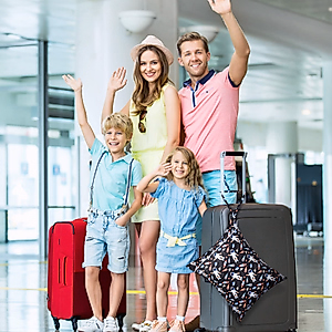 Shappy 2 Pcs Large Travel Laundry Bag Washable Waterproof Wet Dry Bag Large Dirty Clothes Bag Bathing Workout Bag(Astronaut)