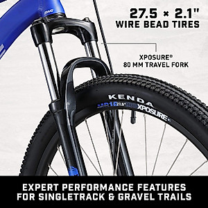 Mongoose Switchback Comp Adult Mountain Bike, 18 Speeds, 27.5-inch Wheels, Women Aluminum Medium Frame, Grey