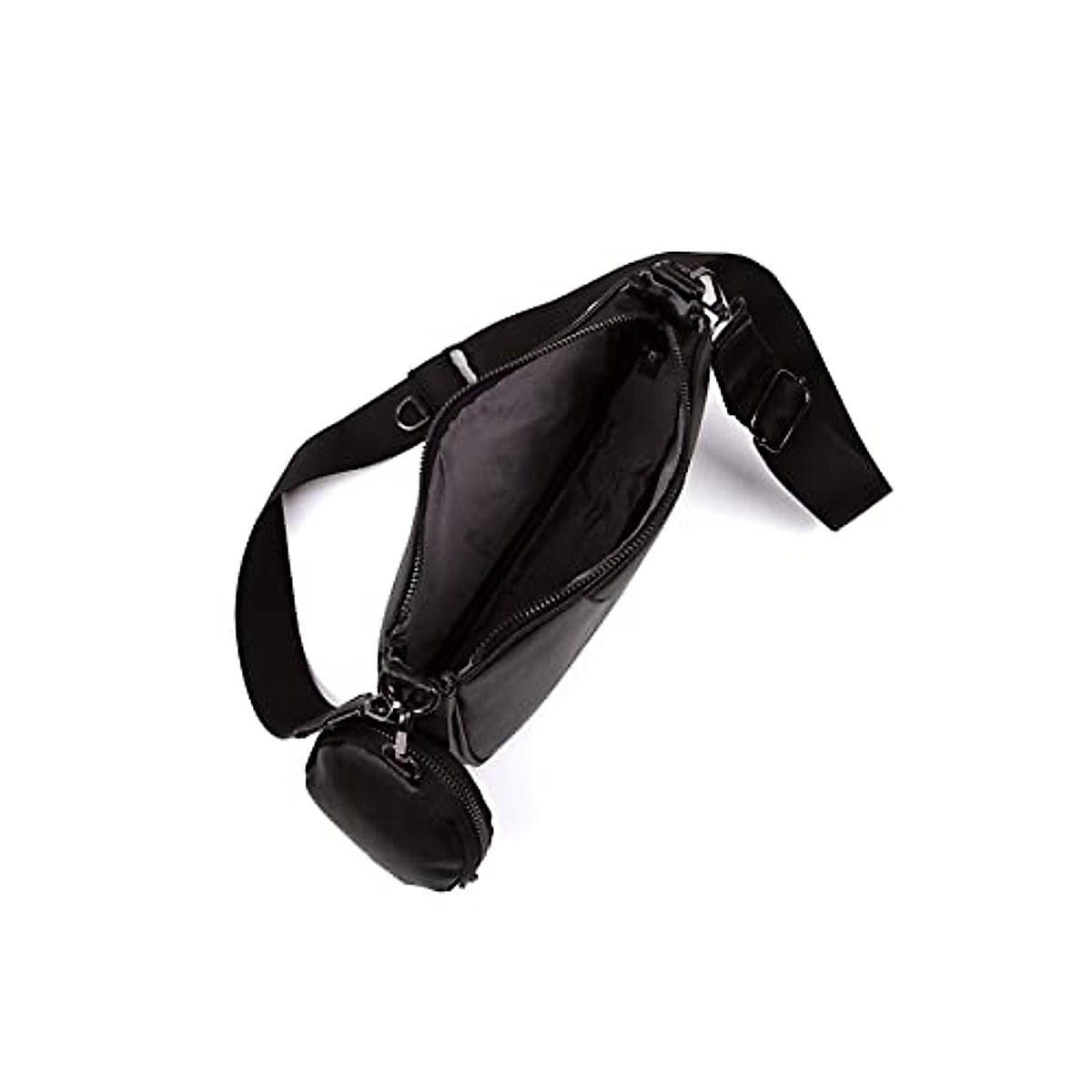 Women's Genuine Leather Hand Wallet and Shoulder Bag | Crossbody Bag for Women | 3 Pieces Tote Bag | Satchel Purse Set (Black)