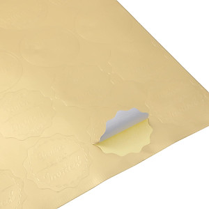 Cindeer 200 Pcs You're Invited Round Embossed Gold Foil Envelope Seals Self Adhesive Invited Foil Sticker for Wedding Invitations Envelopes Greeting Cards Present Decoration