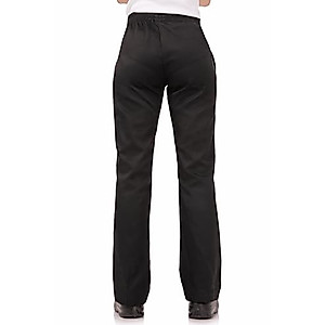 Chef Works Women's Essential Baggy Chef Pants, Black, Medium