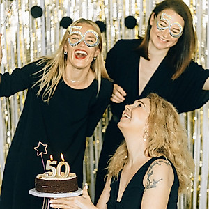 Abaodam 1 Pair Party Props Birthday Party Eyeglasses Rhinestone Eyewear Number Glasses Prop Birthday Decoration Number Birthday Eyeglass Birthday Glasses Beautiful Birthday Eyeglass