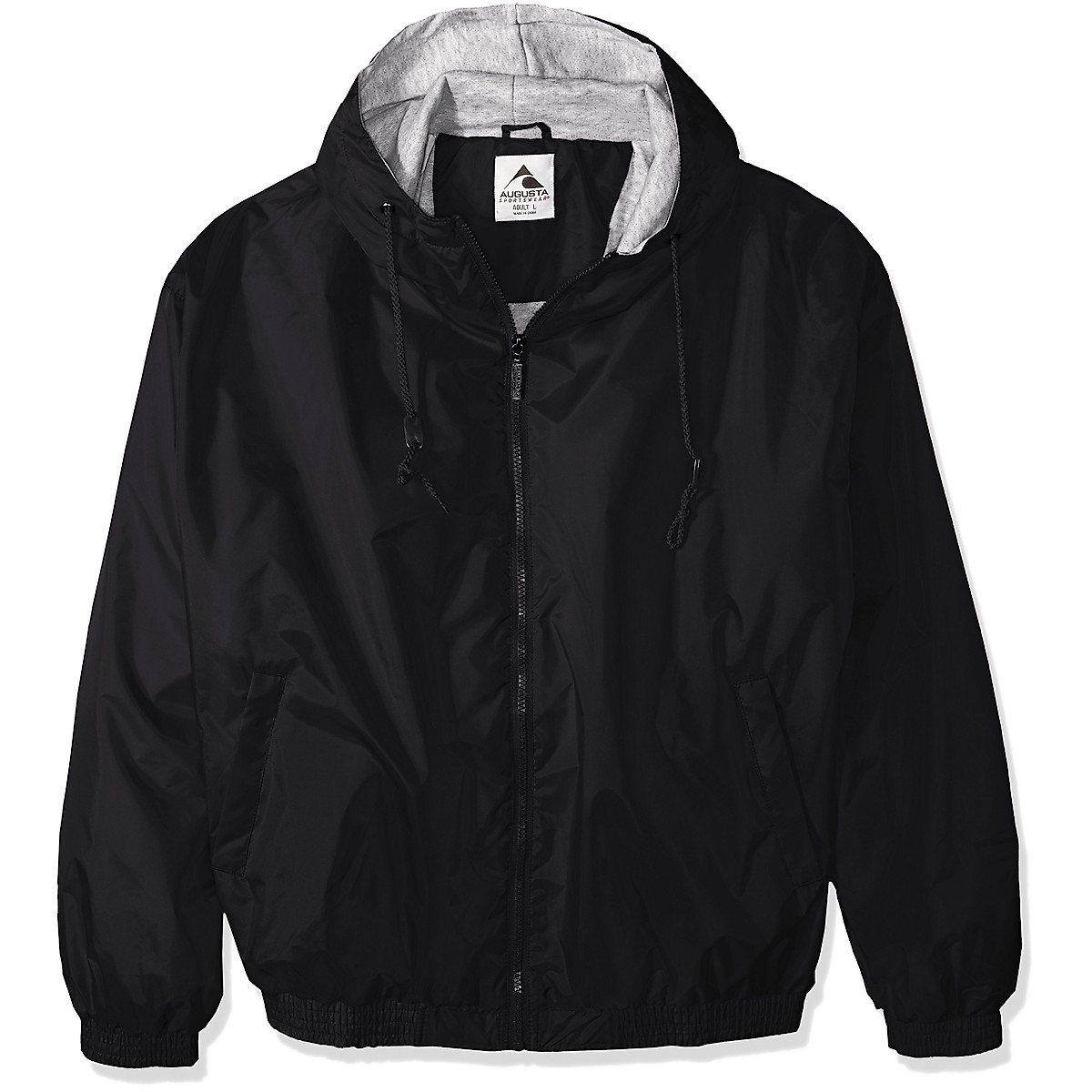 Augusta Sportswear Small Hooded Taffeta Jacket/Fleece Lined, Black