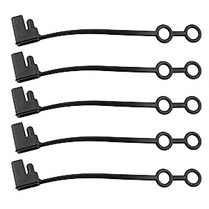 HJ Garden 10pcs SAE Plug Replacement Waterproof Protection Cover Cap Lid Top, Black