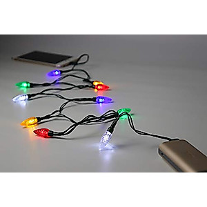 Cewuidy LED Christmas Lights Charging Cable,USB and Bulb Charger,50inch 10led Multicolor Available with Phone 5,6,7,8,X,XR,XS,XS Max,11,11Pro,11Pro Max,SE2,12mini,12,12Pro,12Pro Max etc(1pcs)