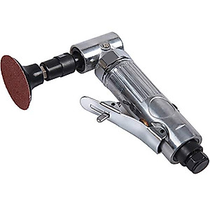 1/4 inch Angle Air Die Grinder,20000 RPM, 90 Degree Angled Air Die Grinder,with 4 pcs 2" Roll Lock Sanding Discs, Polished Color Pneumatic Angle Die Grinder