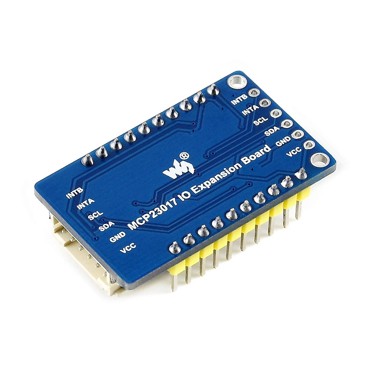 Waveshare MCP23017 IO Expansion Board I2C Interface Expands 16 I/O Pins Stack to 8 pcs Used at The Same Time Allow Multi I2C Modules to be Stacked