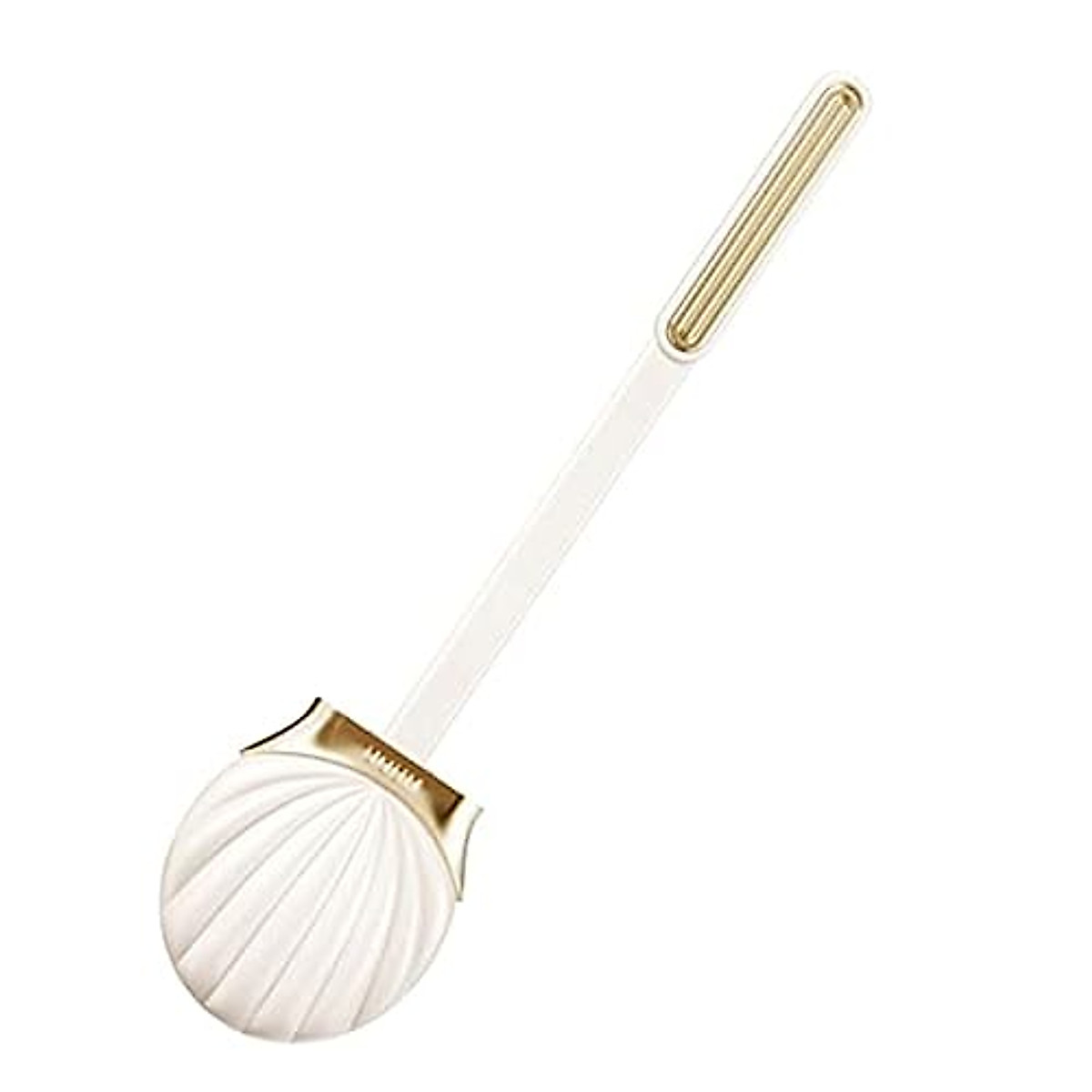 AAMNA Shell Toilet Brush and Holder Wall-Mounted Toilet Cleaning Brushes w/Long Plastic Handle and Soft Silicone Bristles Bathroom Deep Cleaner