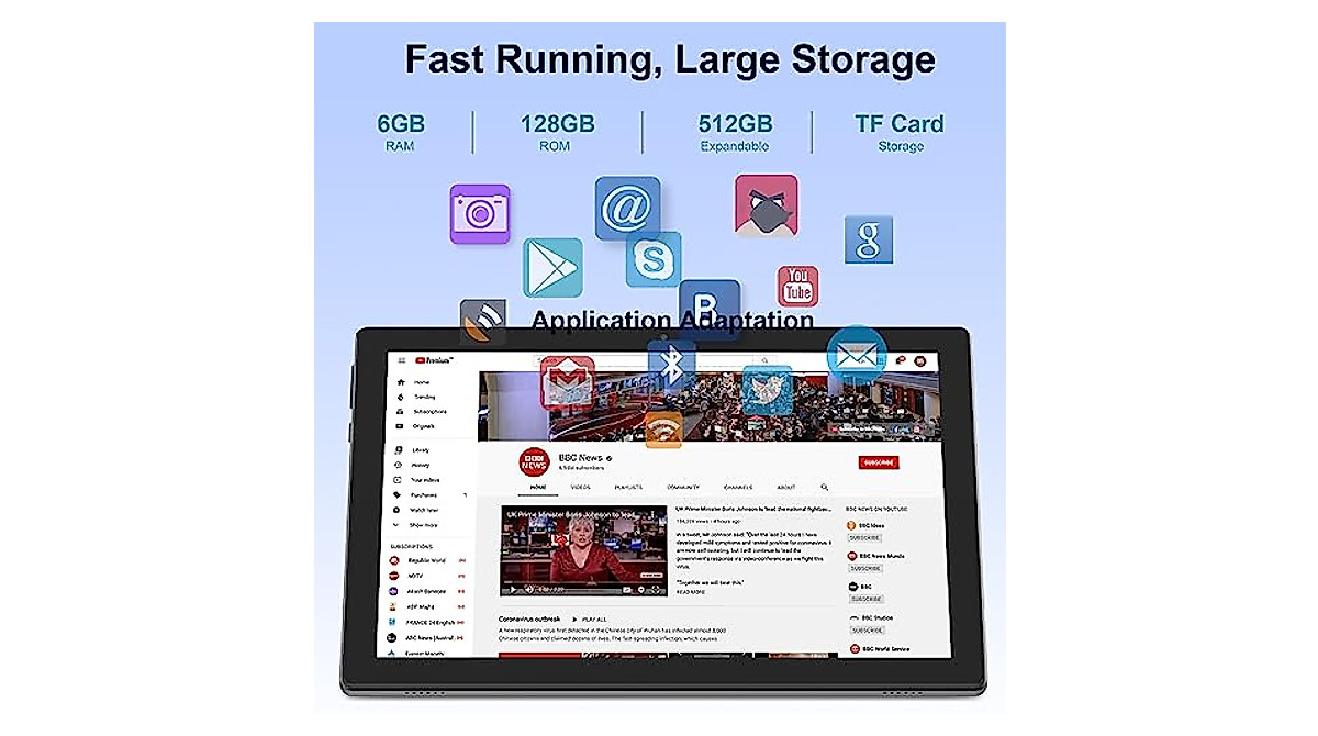 YQSAVIOR 10-Inch Android 11 Tablet with 6GB RAM & 128GB Storage
