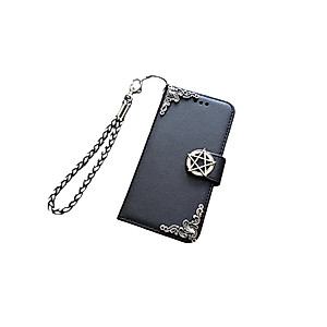 Pentagram star phone leather wallet removable case for iPhone X XS XR 11 12 13 14 Pro Max Galaxy S23 S22 S21 S20 Ultra Note 20 10 Plus Mn1298