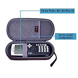 Hard Case Compatible with Texas Instruments TI-84 Plus CE/TI-84 Plus/TI-89 / TI-83 / TI-30XS / TI-36X Pro/TI-34 Color Graphing Calculator by XANAD (Grey)