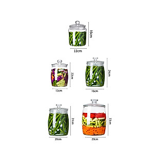 Pickle Jar Household Glass Sealed Jar Food Grade Thickened Pickle Pickled Storage Jar Sauerkraut Pickle Glass Bottle (Size : 1kg)