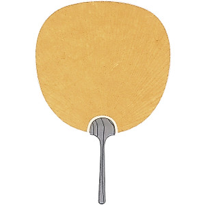 Shiomi Dan Fan 1372 Earth Fan (Hand-dyed Unryu), 11.0 x 16.5 inches (28 x 42 cm), Yellow
