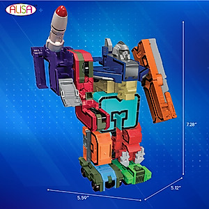 Number Robots Transforming Action Figures - 10 Numbers and Math Signs - Learning Robot Transforming Vehicle Toys, Number Bots Gift for Kids Educational Learning Toys - Transbot Digitech S