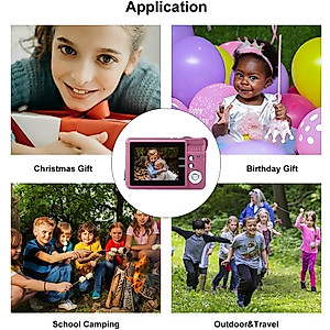 Digital Camera,2.4 Inch FHD Pocket Cameras Rechargeable 24MP Camera for Backpacking, 8X Digital Zoom Compact Cameras for Photography, sd Card 32GB