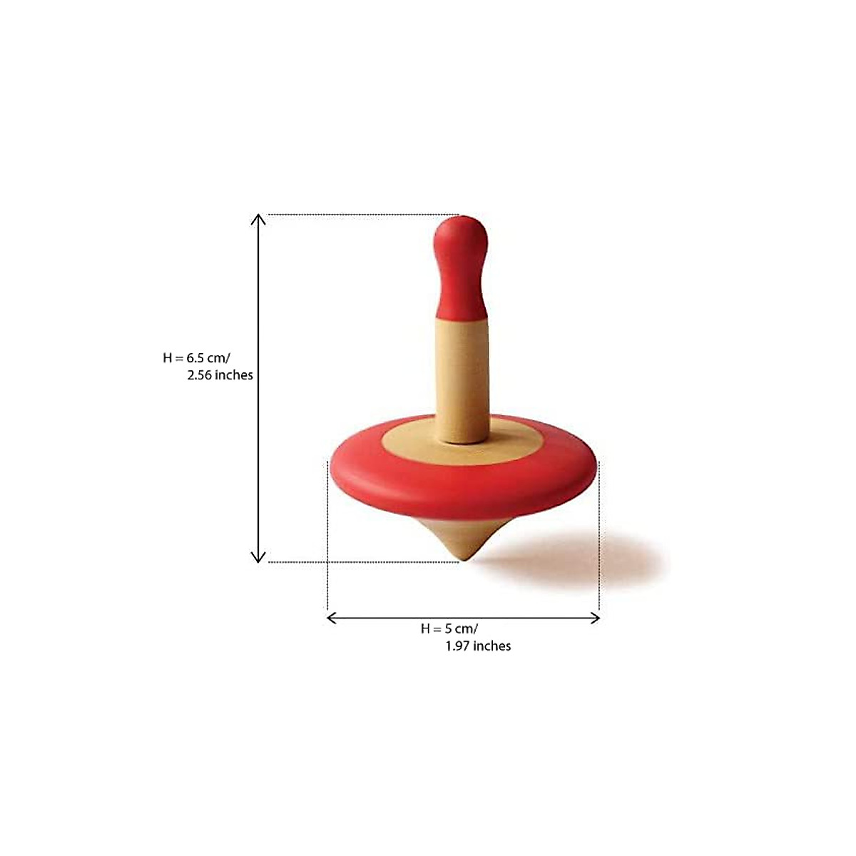 Shumee Wooden Spinning Tops 3 Pcs Handmade Spin Tops, Easy to Spin, Gyroscope, Educational Toys, Kindergarten Toys, Sensory Toys, Learning Toys, Fidget Spinner, Gifts for Kids/Toddlers | Gift Toys