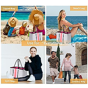 Tote Bag for Women,Neoprene Bag,Beach Bag, Large Tote Bags,Handbags for Women by Termusail (cold white)