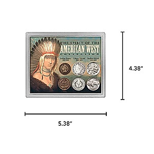 American Coin Treasures Spirit of The American West Penny and Nickel Coin Collection, Protective Acrylic Case, Certificate of Authenticity, Manufacturer's Warranty