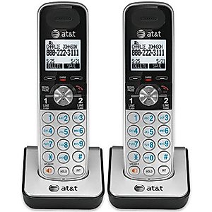 AT&T TL88002 Accessory Cordless Handset, Silver/Black, 2 Pack (Requires an AT&T TL88102 Expandable Phone System to Operate0
