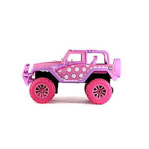 Jada Toys Disney Junior 1:16 Minnie Mouse Jeep Wrangler Remote Control Car, 2.4 GHz Pink Plastic Unisex Toy Vehicle